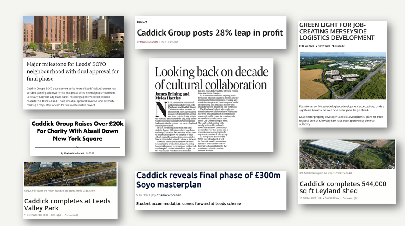 Establishing Caddick Developments as a regional sector leader - Social